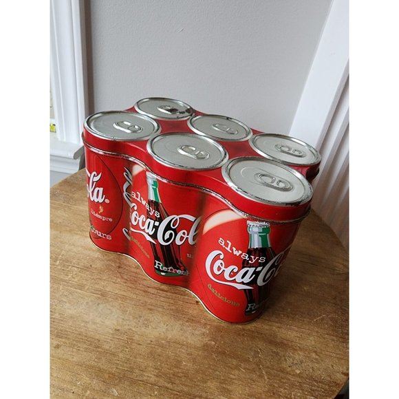 Coca Cola | Other | Cocacola Coke 6pack Cans Collectible Tin Decor 998 ...